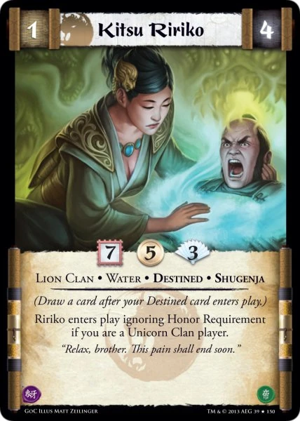 Kitsu Ririko/card | L5r: Legend of the Five Rings Wiki | Fandom