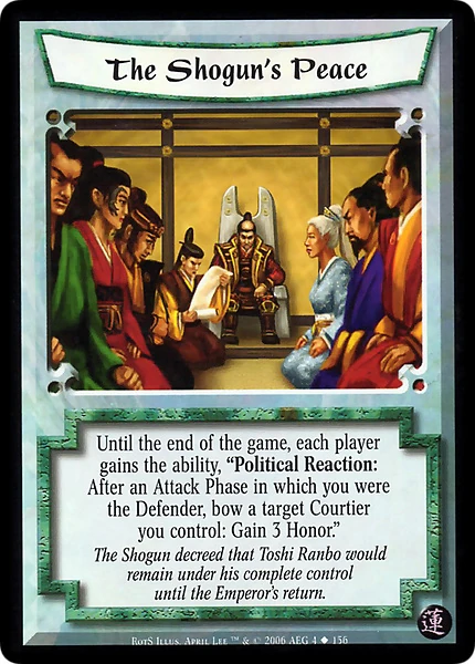 The Shogun's Peace/card | L5r: Legend of the Five Rings Wiki | Fandom