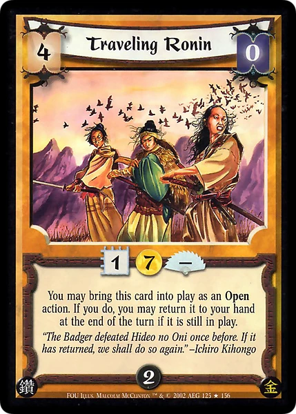 Traveling Ronin/card | L5r: Legend of the Five Rings Wiki | Fandom