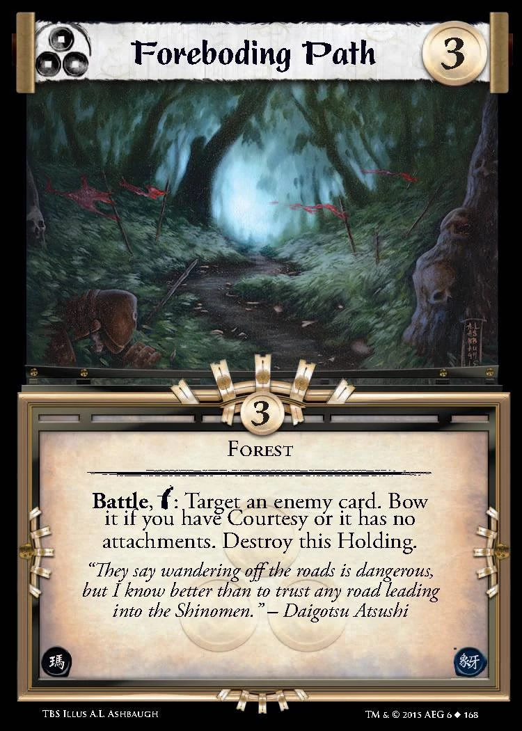 Foreboding Path/card | L5r: Legend of the Five Rings Wiki | Fandom