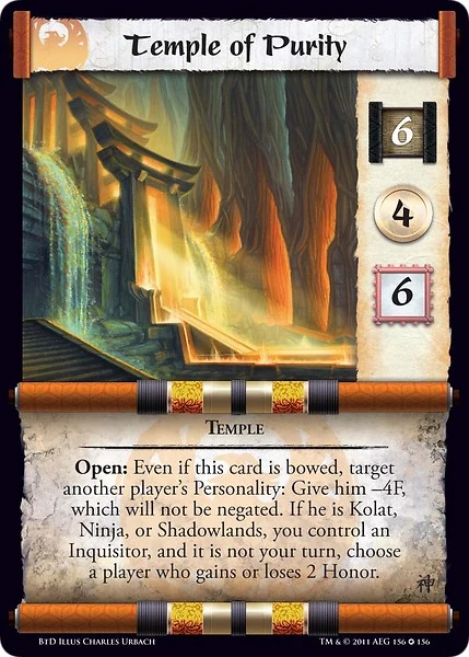 Temple of Purity/card | L5r: Legend of the Five Rings Wiki | Fandom