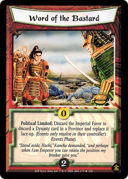 Word of the Bastard/card | L5r: Legend of the Five Rings Wiki | Fandom