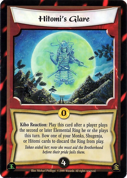 Hitomi's Glare/card | L5r: Legend of the Five Rings Wiki | Fandom