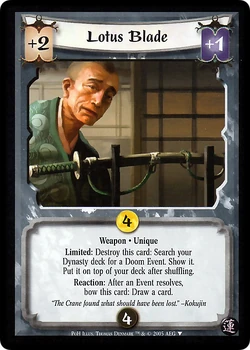 Lotus Blade/card | L5r: Legend of the Five Rings Wiki | Fandom