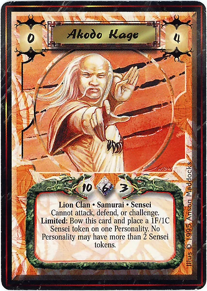 Akodo Kage/card | L5r: Legend of the Five Rings Wiki | Fandom