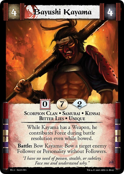 Bayushi Kayama/card | L5r: Legend of the Five Rings Wiki | Fandom