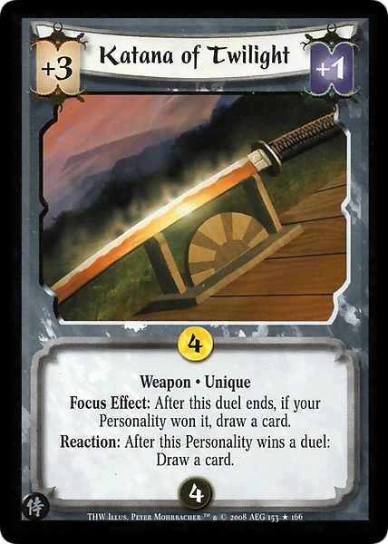 Katana of Twilight/card | L5r: Legend of the Five Rings Wiki | Fandom