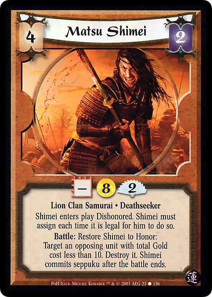 Matsu Shimei/card | L5r: Legend of the Five Rings Wiki | Fandom