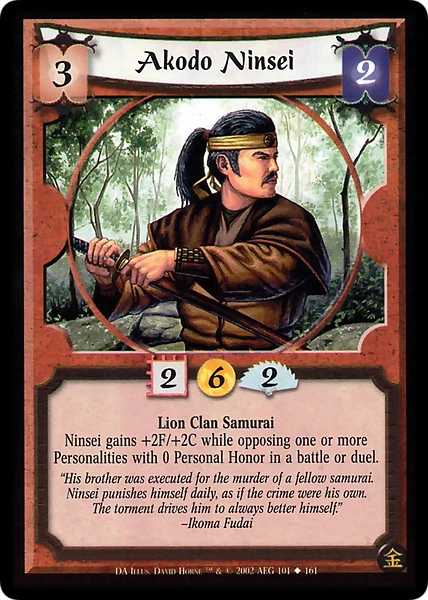 Akodo Ninsei/card | L5r: Legend of the Five Rings Wiki | Fandom