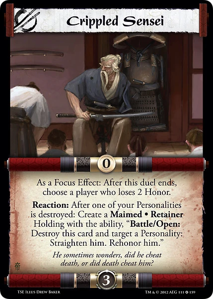 Crippled Sensei/card | L5r: Legend of the Five Rings Wiki | Fandom