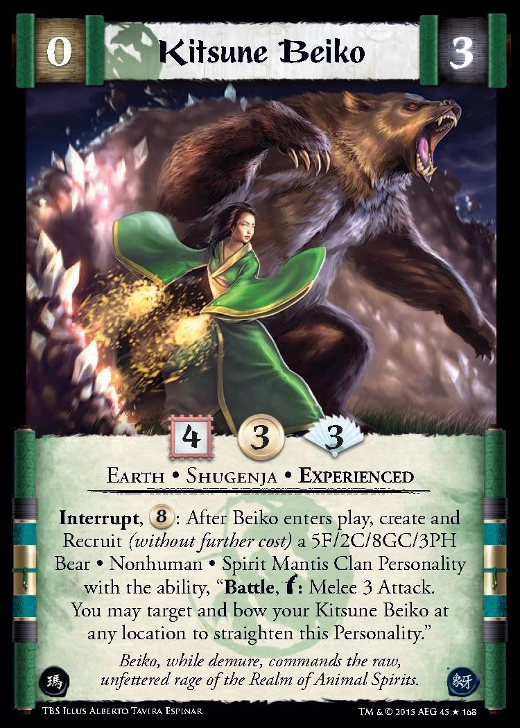 Kitsune Beiko Exp/card | L5r: Legend of the Five Rings Wiki | Fandom