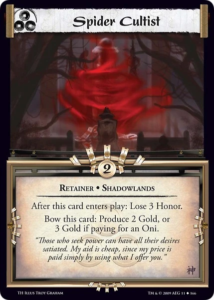 Spider Cultist/card | L5r: Legend of the Five Rings Wiki | Fandom