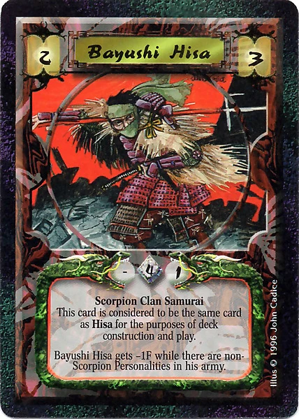 Bayushi Hisa/card | L5r: Legend of the Five Rings Wiki | Fandom