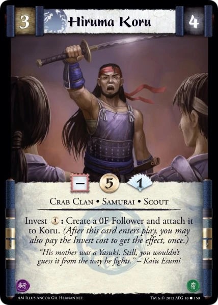 Hiruma Koru/card | L5r: Legend of the Five Rings Wiki | Fandom