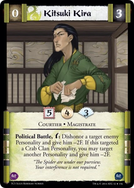 Kitsuki Kira/card | L5r: Legend of the Five Rings Wiki | Fandom