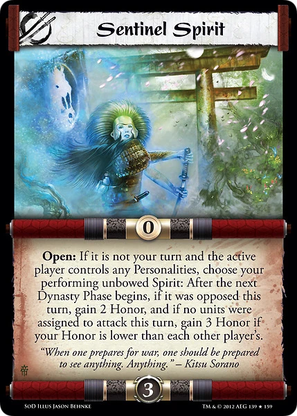 Sentinel Spirit/card | L5r: Legend of the Five Rings Wiki | Fandom