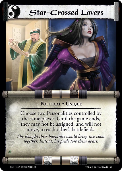 Star-Crossed Lovers/card | L5r: Legend of the Five Rings Wiki | Fandom