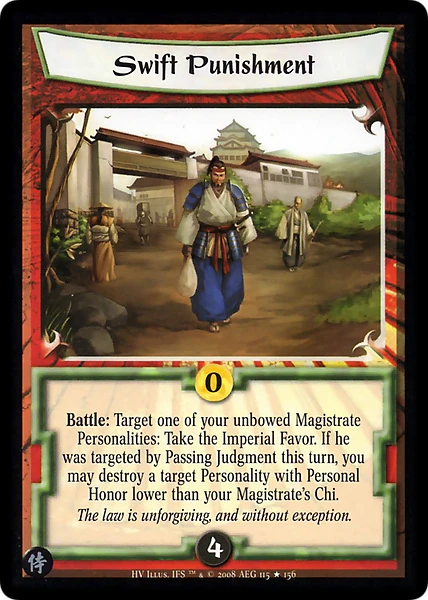 Swift Punishment/card | L5r: Legend of the Five Rings Wiki | Fandom