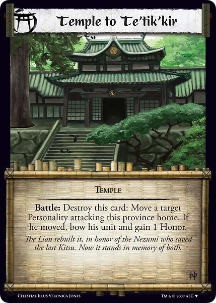 Temple to Te'tik'kir/card | L5r: Legend of the Five Rings Wiki | Fandom
