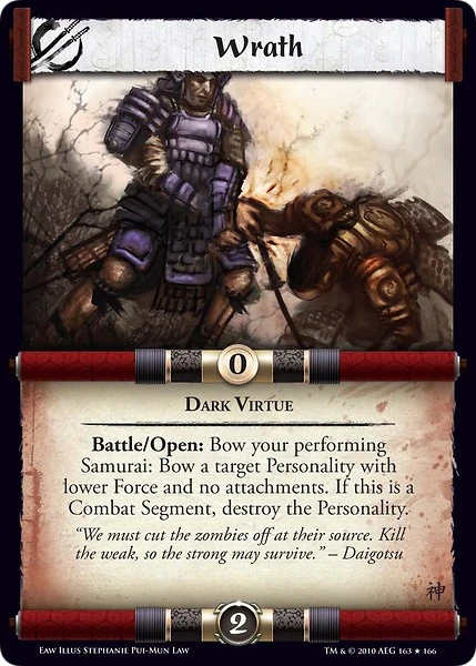 Wrath/card | L5r: Legend of the Five Rings Wiki | Fandom