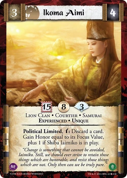 Ikoma Aimi Exp/card | L5r: Legend of the Five Rings Wiki | Fandom
