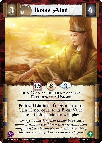 Ikoma Aimi Exp/card | L5r: Legend of the Five Rings Wiki | Fandom