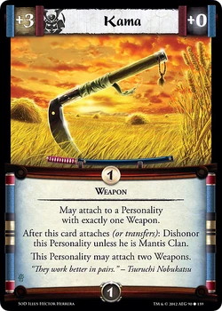Kama/card | L5r: Legend of the Five Rings Wiki | Fandom