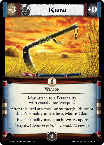 Kamacard L5r Legend Of The Five Rings Wiki Fandom