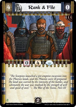 Rank & File/card | L5r: Legend of the Five Rings Wiki | Fandom
