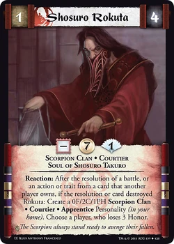 Shosuro Rokuta/card | L5r: Legend of the Five Rings Wiki | Fandom