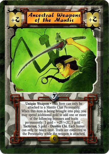 Ancestral Weapons of the Mantis/card | L5r: Legend of the Five Rings ...