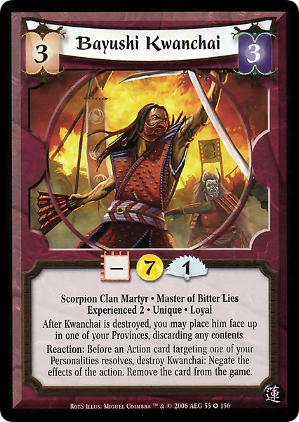 Bayushi Kwanchai Exp2/card | L5r: Legend of the Five Rings Wiki | Fandom