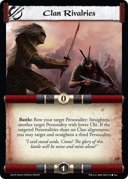 Clan Rivalries/card | L5r: Legend of the Five Rings Wiki | Fandom