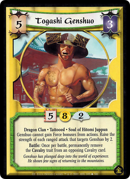 Togashi Genshuocard L5r Legend Of The Five Rings Wiki Fandom