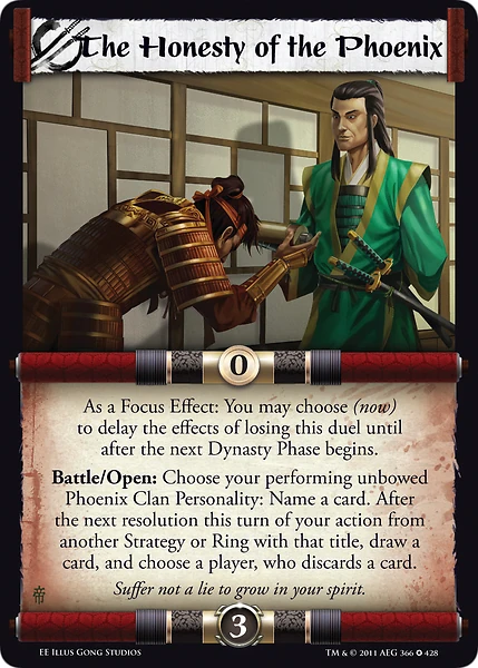 The Honesty of the Phoenix/card | L5r: Legend of the Five Rings Wiki ...