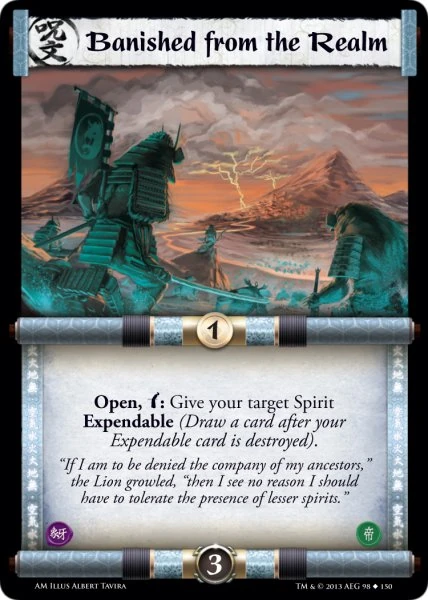 Banished from the Realm/card | L5r: Legend of the Five Rings Wiki | Fandom