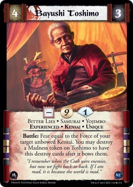 Bayushi Toshimo Exp/card | L5r: Legend of the Five Rings Wiki | Fandom