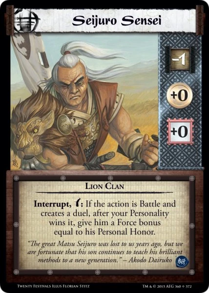 Seijuro Sensei/card | L5r: Legend of the Five Rings Wiki | Fandom