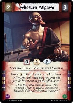 Shosuro Nigawa/card | L5r: Legend of the Five Rings Wiki | Fandom