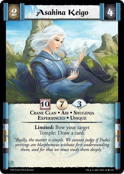 Asahina Keigo Exp/card | L5r: Legend of the Five Rings Wiki | Fandom