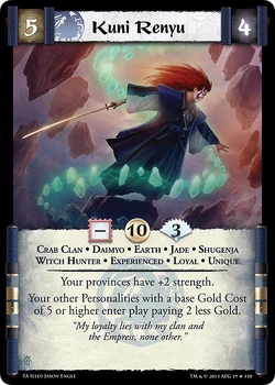 Kuni Renyu Exp/card | L5r: Legend of the Five Rings Wiki | Fandom