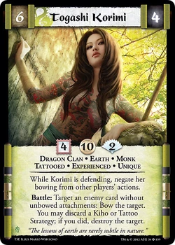 Togashi Korimi Exp/card | L5r: Legend of the Five Rings Wiki | Fandom