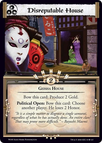Disreputable House/card | L5r: Legend of the Five Rings Wiki | Fandom