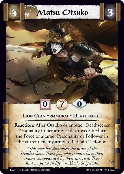 Matsu Otsuko/card | L5r: Legend of the Five Rings Wiki | Fandom
