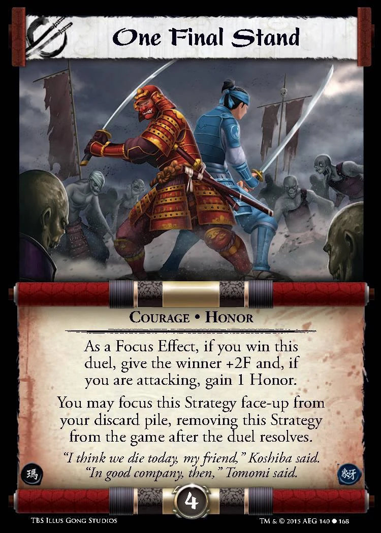 One Final Stand/card | L5r: Legend of the Five Rings Wiki | Fandom