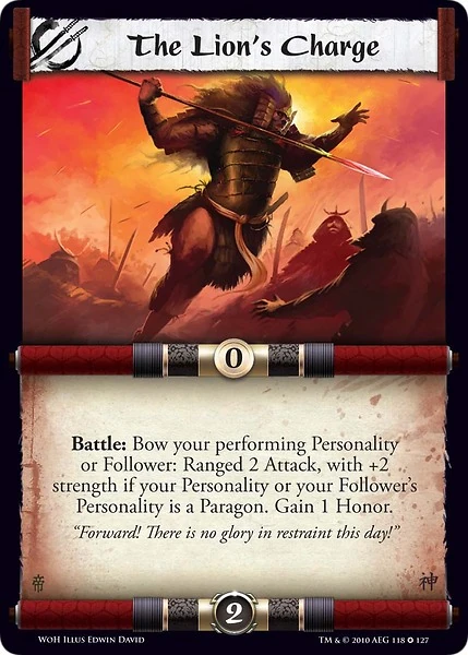 The Lion's Charge/card | L5r: Legend of the Five Rings Wiki | Fandom