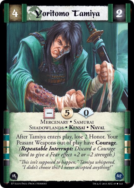 Yoritomo Tamiyacard L5r Legend Of The Five Rings Wiki Fandom