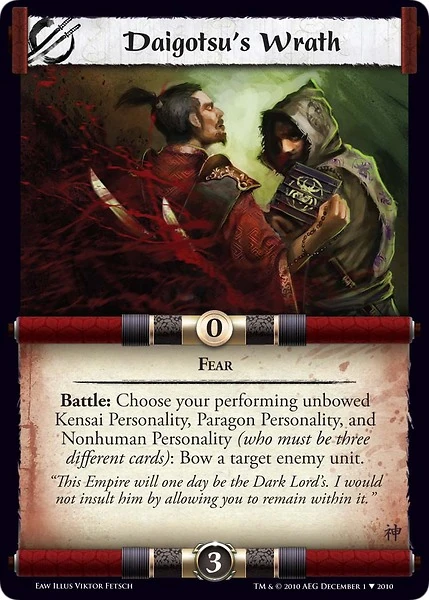 Daigotsu's Wrath/card | L5r: Legend of the Five Rings Wiki | Fandom
