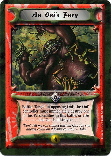 An Oni's Fury/card | L5r: Legend of the Five Rings Wiki | Fandom