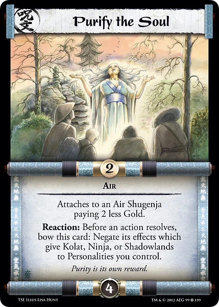 Purify the Soul/card | L5r: Legend of the Five Rings Wiki | Fandom